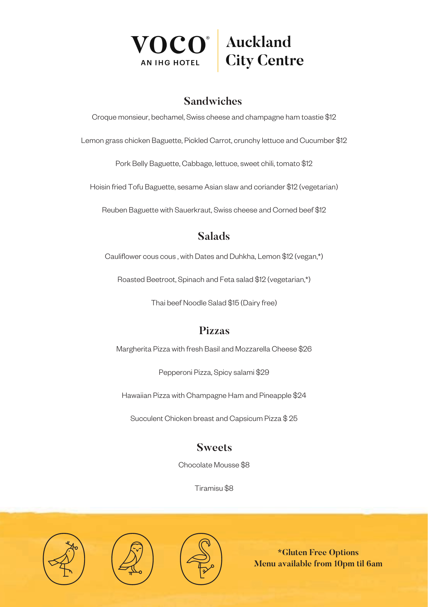 In-Room Dining | voco™ Auckland